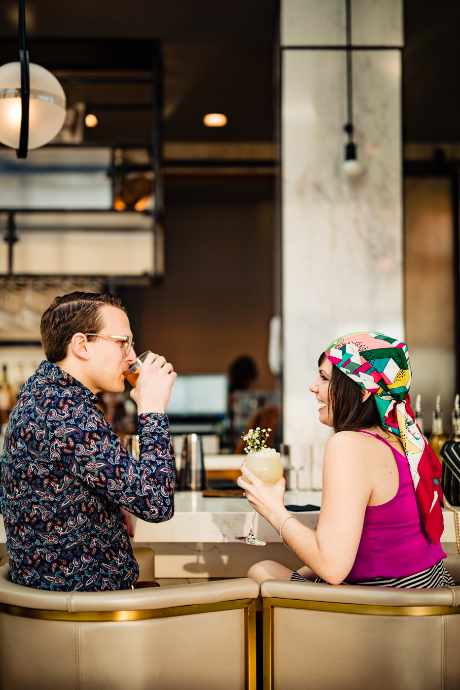 In-Home & Goodale Station Engagement Photos | Stephanie & Steven