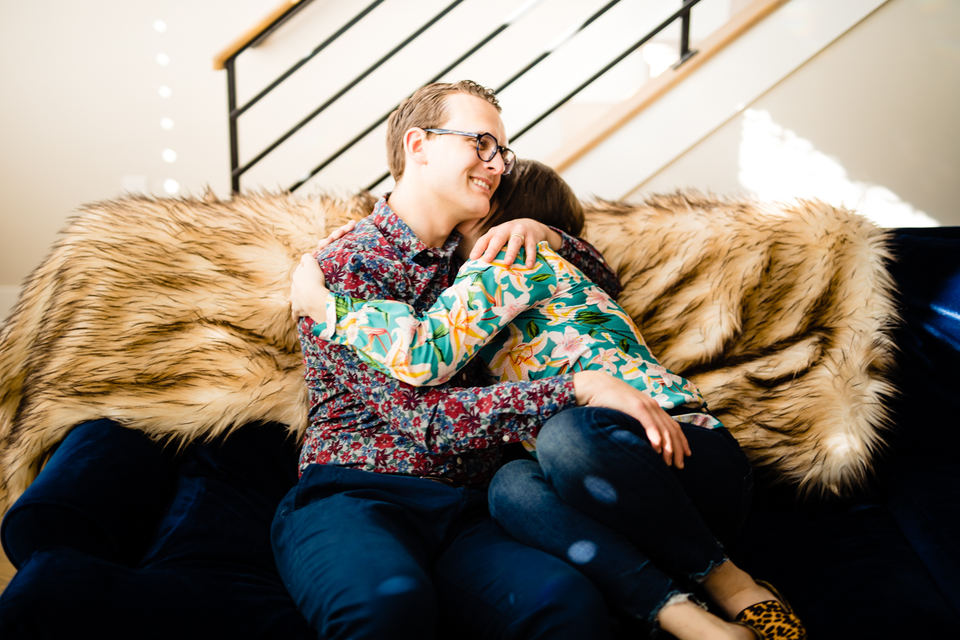 In-Home & Goodale Station Engagement Photos | Stephanie & Steven