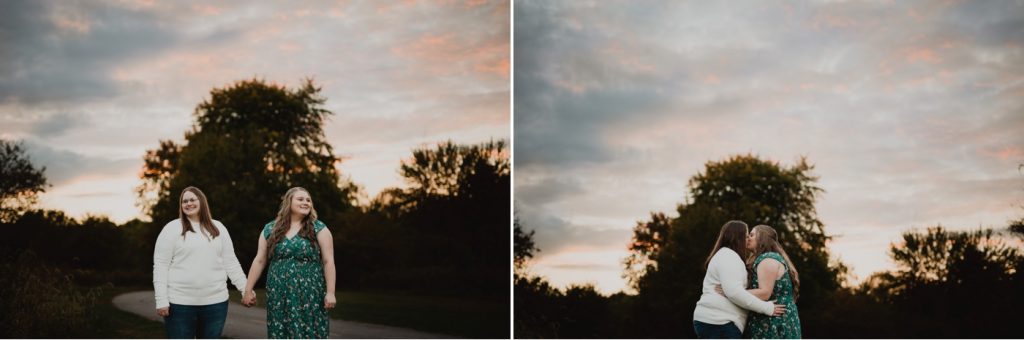 Engagement Photos at Walnut Woods: Sierra & Danielle | Erica Kay Photo